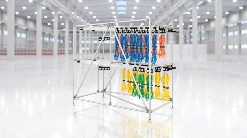 Mobile robots plus suspended conveyor technology with Peer Robotics and ...